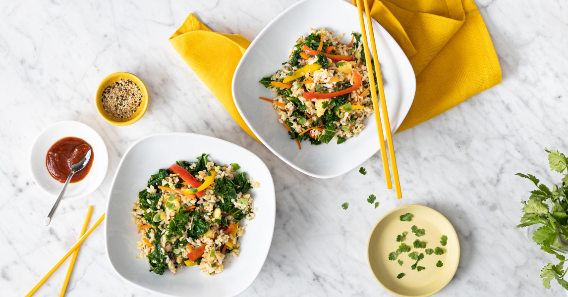 Kale, Coconut & Quail Egg Fried Rice | Spring Creek Quail Eggs